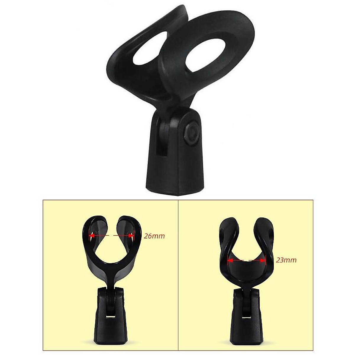 Bolymic Microphone Clamp Mic Clip Holder for Sennheiser e825, e835, e840, e845, e855