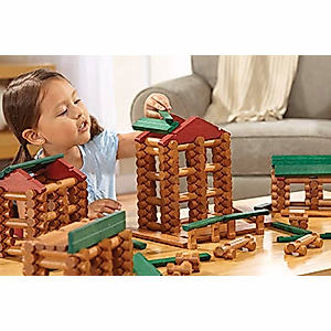 LINCOLN LOGS Collector's Edition Village Set - 327 Real Wood Pieces, Ages 3+, Retro Building Toy for Boys/Girls, Creative Construction Game