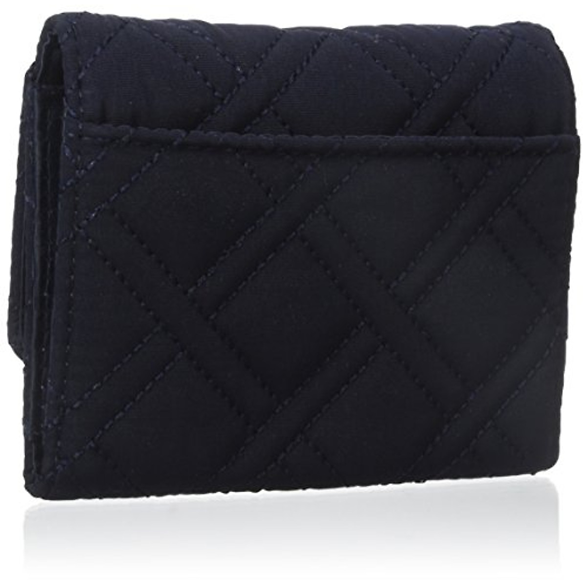 Vera Bradley Women's Microfiber Petite Trifold Wallet, Classic Navy, One Size