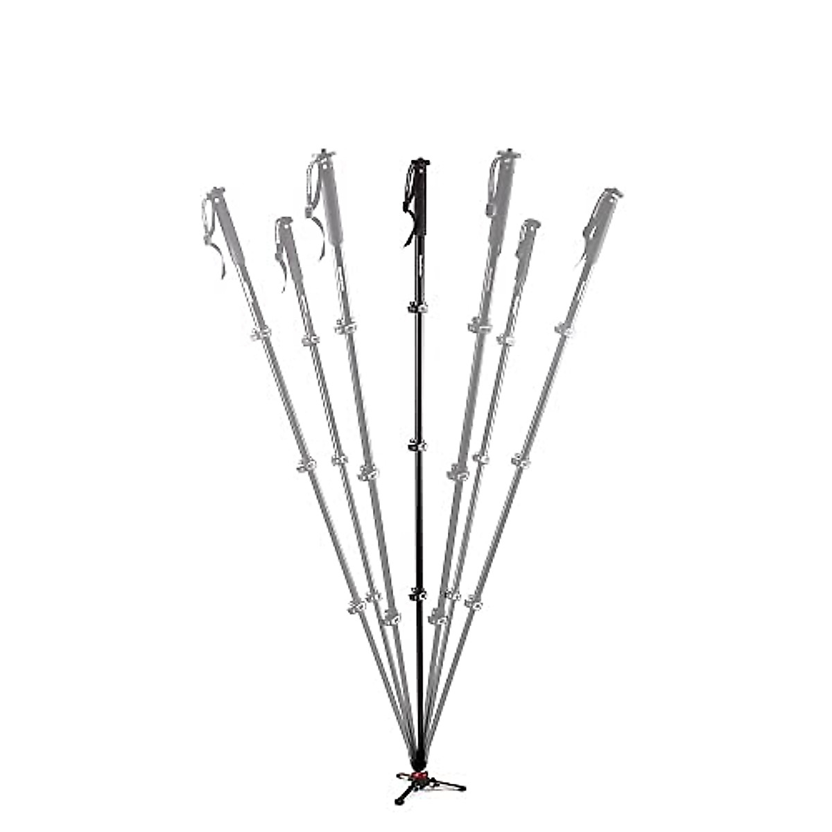 Manfrotto Video Monopod XPRO+, Camera and Video Support Rod with Video Head, 4-Section in Aluminium with Fluid Base, Photography Accessories for Content Creation, Video, Vlogging