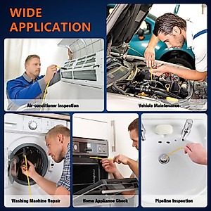 BlueFire Semi-Rigid Flexible Wireless Endoscope IP67 Waterproof WiFi Borescope 2 MP HD Resolutions Inspection Camera Snake Camera for Android and iOS Smartphone, iPhone, Samsung, iPad, Tablet (33FT)