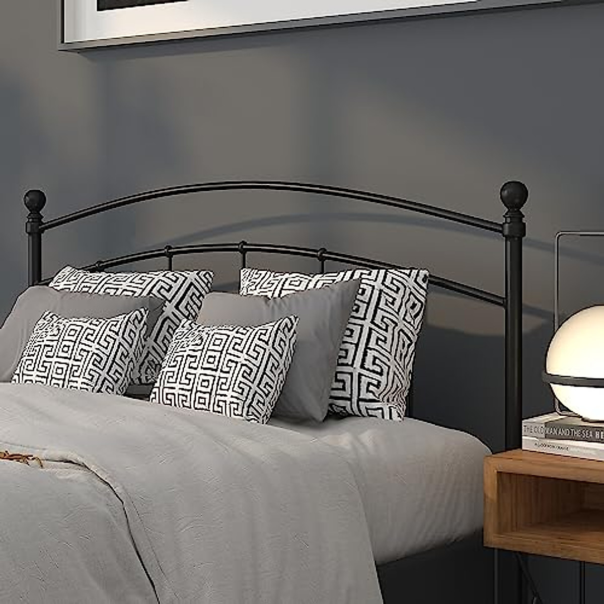 Flash Furniture Woodstock Decorative Black Metal Queen Size Headboard