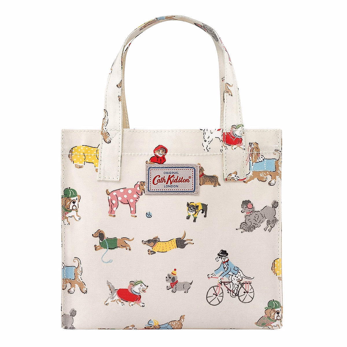 Cath Kidston S Bookbag Oilcloth Mini Open Top Handle Bag Small Size Lunch Bag Water Resistant Material (Small Park Dogs)