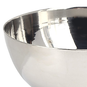 TOPINCN Metal Bowl, Stainless Steel Bowl Short Footed Medium Small Size Stainless Steel for Serving Ice Cream for Dessert Snacks