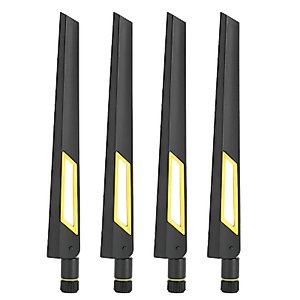 PUSOKEI 4Pcs SMA Netowrk Card Antenna, 2.4G/5G Dual?Band 10dB SMA Network Card Antenna Router Antenna for RT?AX88U AX6000