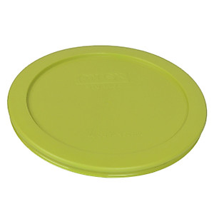 Pyrex 7201-PC Round 4 Cup (4) Butter Yellow, (4) Pumpkin Orange and (4) Edamame Green Plastic Storage Lids, Made in USA