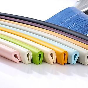 Elf Star U Shape Glass Table Edge Protectors Premium High Density Foam Baby Safety Bumper Guard 2 Meters (6.5 FT) Black