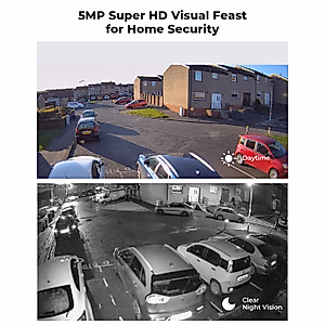 (Hikvision Compatible) H.VIEW 5MP Outdoor POE Camera Dome Turret IP Security Camera, 100ft IR Night Vision, 2.8mm Fixed lens, H.265+ IP PoE Outdoor Camera, RTSP,RTMP WDR,Support SD Card