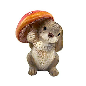 NW Wholesaler 1.5 Inch Miniature Bunny Rabbit Fairy Garden Figurine - Supplies, Furniture, Tools, Animals and Accessories for Fairy Gardens