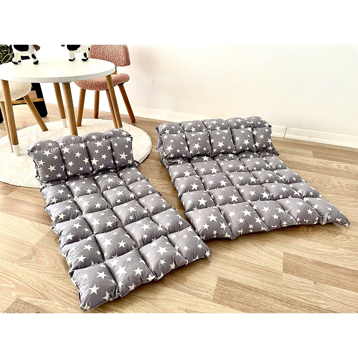 My Photostation.com Montessori 2 Pieces Set Arch and Pillow-Wooden Climbing Arch Cushion Pikler Triangle Set Kids Climbing Arch Rocker Pillow Climber Toddler Rocker Kid Toy Wooden Waldorf Pickler