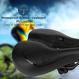 TONBUX Comfortable Bike Seat, Soft Bike Seat Cushion for Men Women Comfort, Breathable Bicycle Seat Replacement Compatible with Peloton, Padded Bicycle Saddle for Mountain MTB BMX Road Exercise Bike