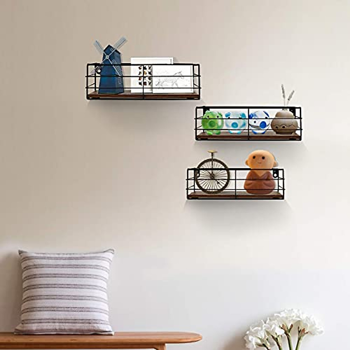 CRUGLA Floating Shelves Wall Mounted Set of 6 Packs