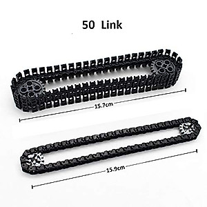 Building Blocks Parts Tank Track Wheels Treads Chain Links Motorcycle Car Accessories Toys for 6-12 Years Old Boys Girls Kids Gift (212 Pcs Tank Track)
