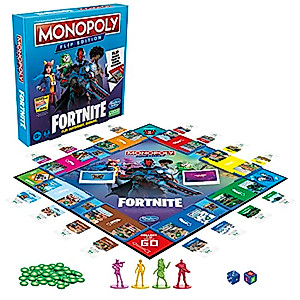 Hasbro Gaming Monopoly Flip Edition: Fortnite Board Game for Ages 13 Game Inspired by Fortnite Video Game, Board Games for Teens and Adults, 2-4 Players