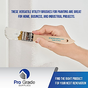 Pro Grade Chip Paint Brushes - 96-Pack - 1" Chip Brushes for Paints, Stains, Varnishes, Glues, & Gesso - Home Improvement - Interior & Exterior Use