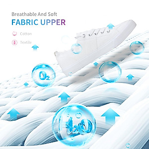 Women's Play Fashion Sneaker White Color Washed and Leopard Canvas Slip on Shoes（White US8）