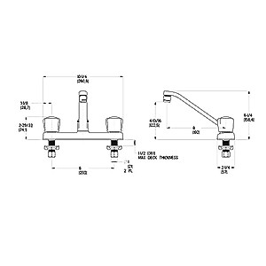 Pfister Pfirst Series 2-Handle Kitchen Faucet, Polished Chrome