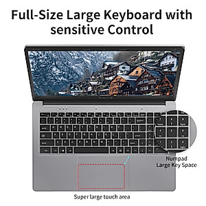 SGIN Laptop 4GB DDR4 128GB SSD, 15.6 Inch Windows 11 Laptops with Celeron Processor(Up to 2.5GHz), FHD 1920x1080 IPS, 2xUSB 3.0, Dual Band WiFi, Bluetooth