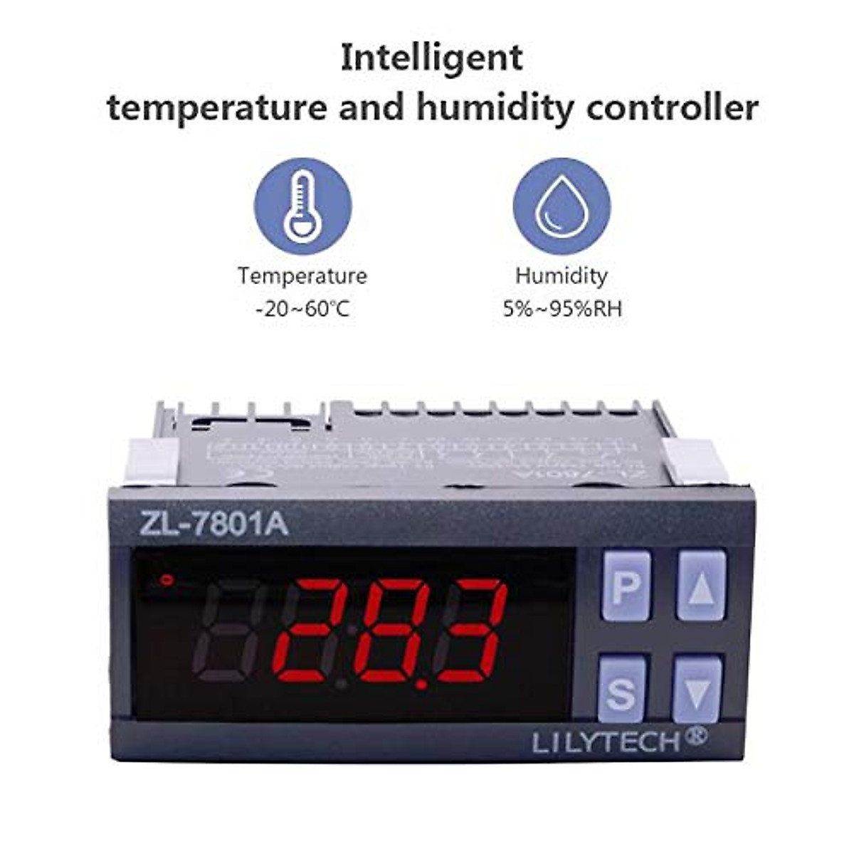 LILYTECH ZL-7801A, 100-240Vac, Multifunctional Automatic Incubator, Incubator Controller, Temperature Humidity for Incubator Accessories