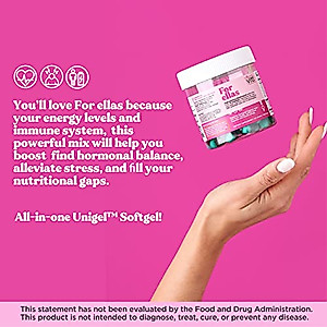 OhMyVit! for Ellas Womens Multivitamin Unigel – 60Pcs Softgels Multi Vitamins Supplements for Women – 15 Vitamins and Minerals Support Hormonal Balance, Bone Health