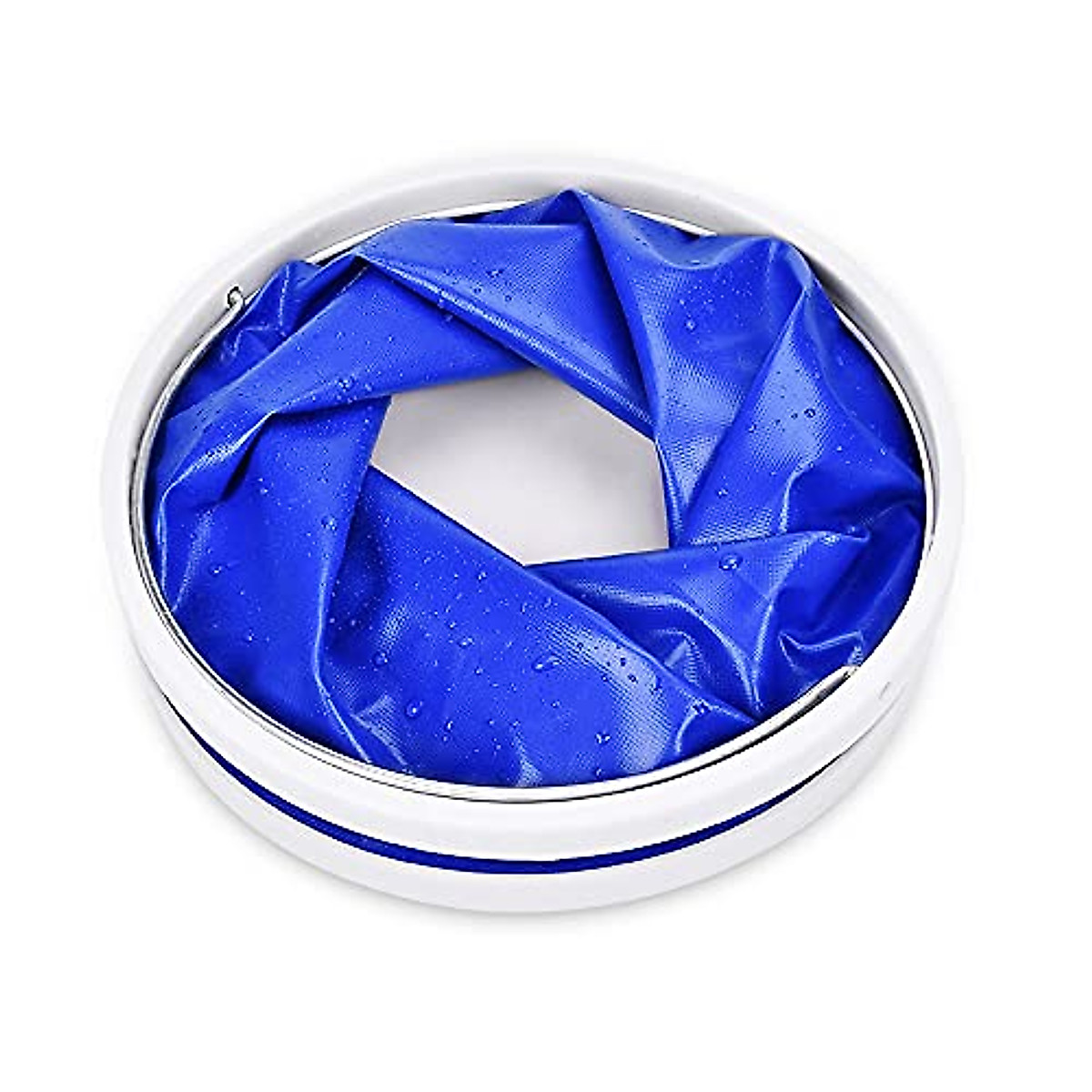 Dxyufazhe Oxford Waterproof Cloth Folding Bucket, Multifunctional Outdoor wash Tool, Great for Car Wash, Hike&Garden (9L, Blue)