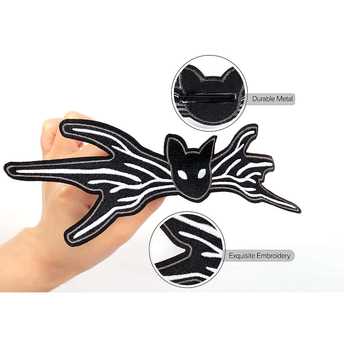 C-ZOFEK Headwear Black White Stripe Gothic Halloween Cosplay Headwear (Black)