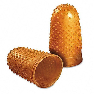 Swingline Products - Swingline - Rubber Finger Tips, Size 11 1/2, Medium, Amber, 12/Pack - Sold As 1 Dozen - Tough, tips last a long time. - Surface nubs ensure positive grip. - Extra thick material at tip for longer wear. - High grade rubber for added du