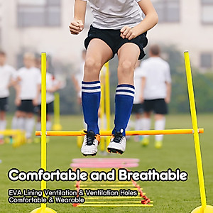 Soccer Shin Guards, 2 Pair Youth Soccer Shin Pads, Breathable and Lightweight Child Calf Protective Gear Soccer Equipment for 3-15 Years Old Boys Girls Toddler Kids Teenagers