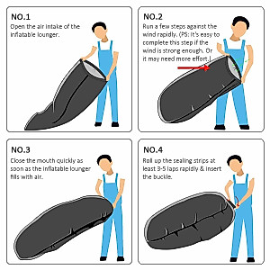 Beiruoyu Inflatable Lounger Air Chair Sofa Bed Sleeping Bag Couch for Beach Camping Lake Garden (Green02)