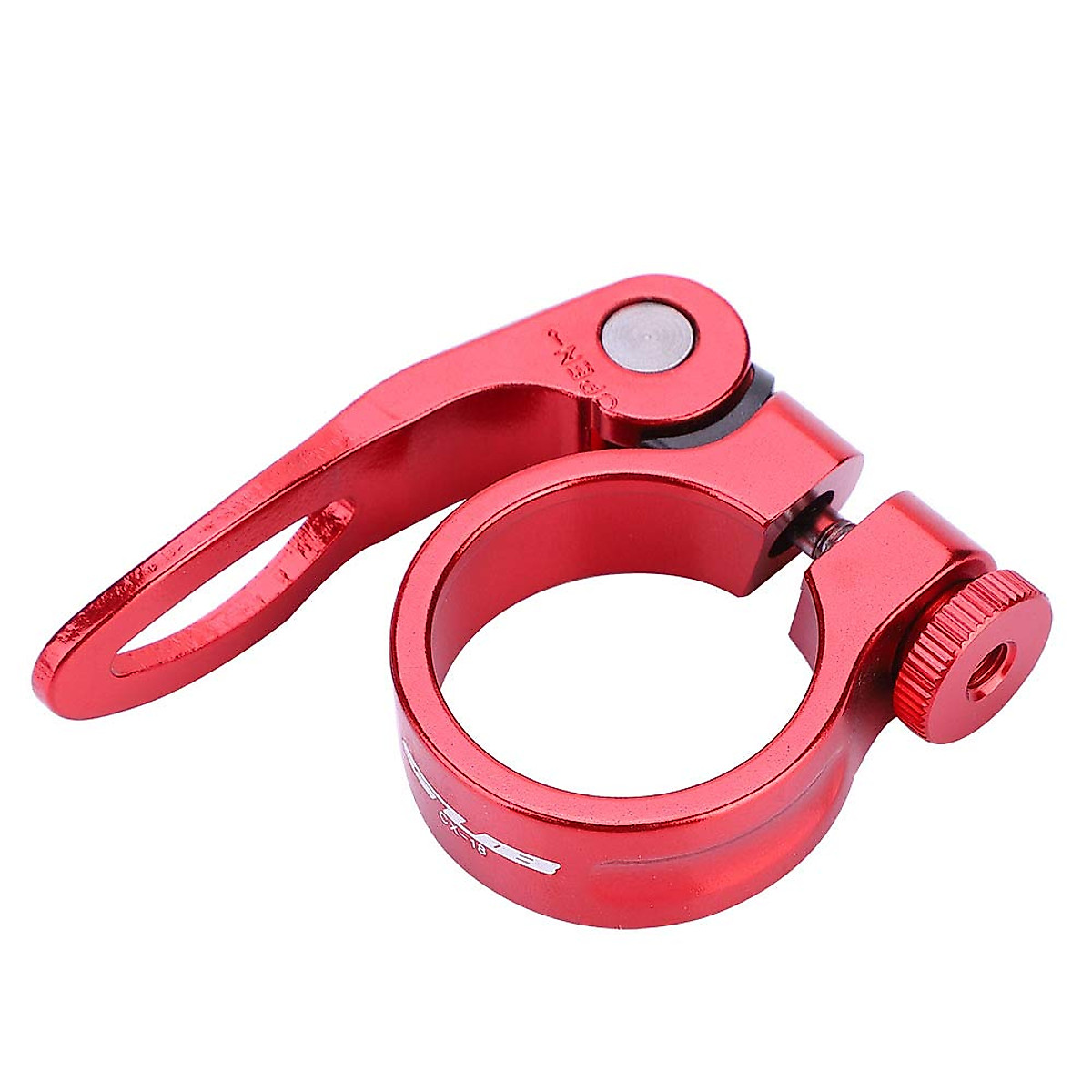 VGEBY1 Seatpost Clamp, Bicycle Seat Post Lock Quick Release Aluminum Alloy Cycling Part Seatpost Clip(31.8mm-Red)