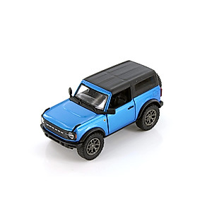 2022 Ford Bronco Closed Top, Blue - Kinsmart 5438DA/B - 1/34 Scale Diecast Model Car
