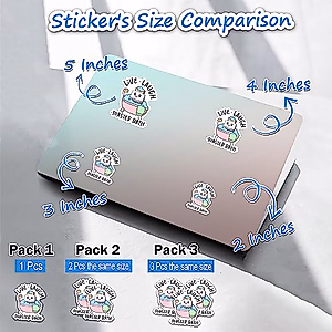 Miraki Live Laugh Toaster Bath Sticker, Mental Health Sticker, Cute Bread Sticker, Motivational Sticker, Water Assitant Die-Cut Vinyl Funny Decals for Laptop, Phone, Water Bottles, Kindle Sticker