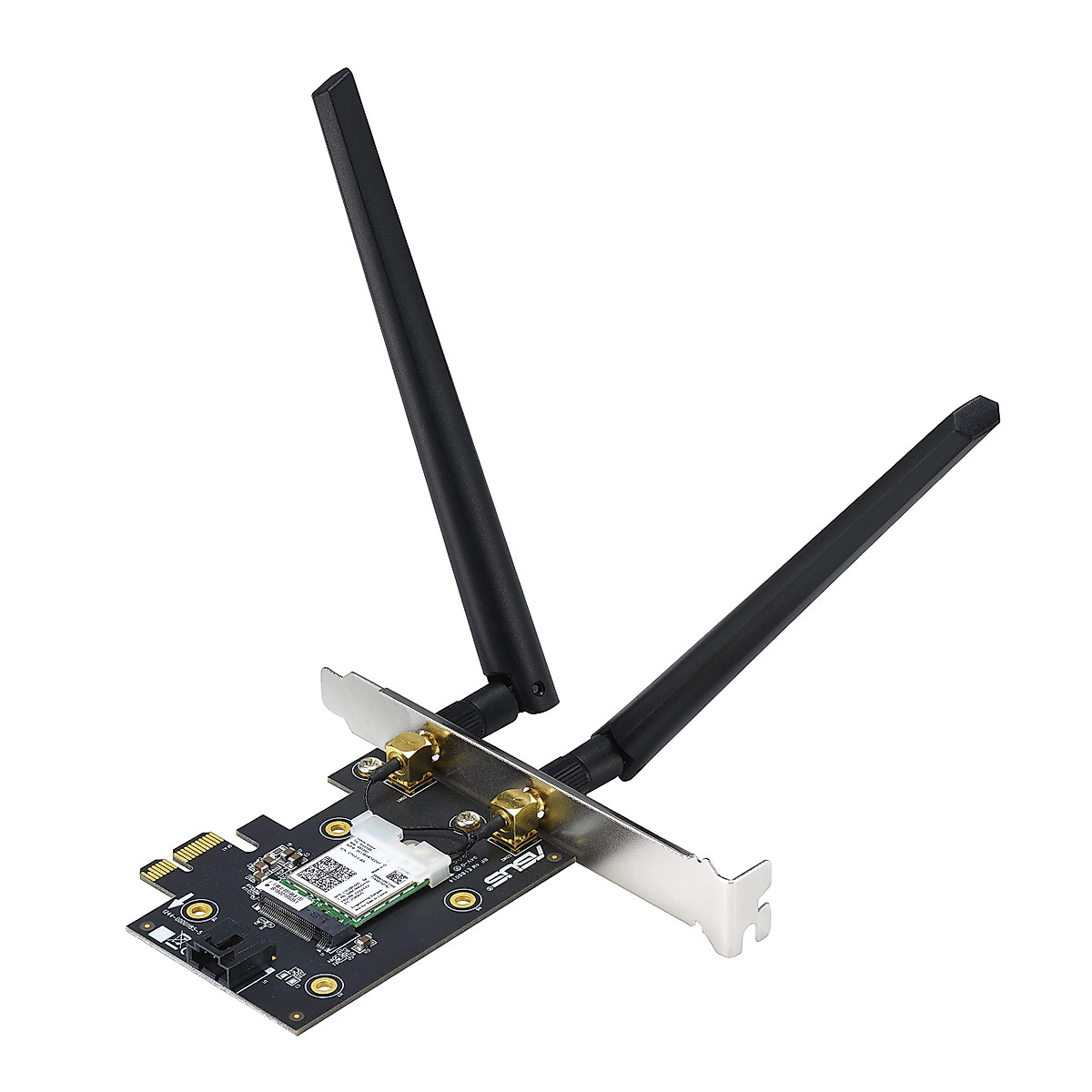 ASUS PCE-AX3000 WiFi 6 (802.11ax) Adapter with 2 External Antennas. Supporting 160MHz for Total Data Rate up to 3000Mbps, Bluetooth 5.0, WPA3 Network Security, OFDMA and MU-MIMO