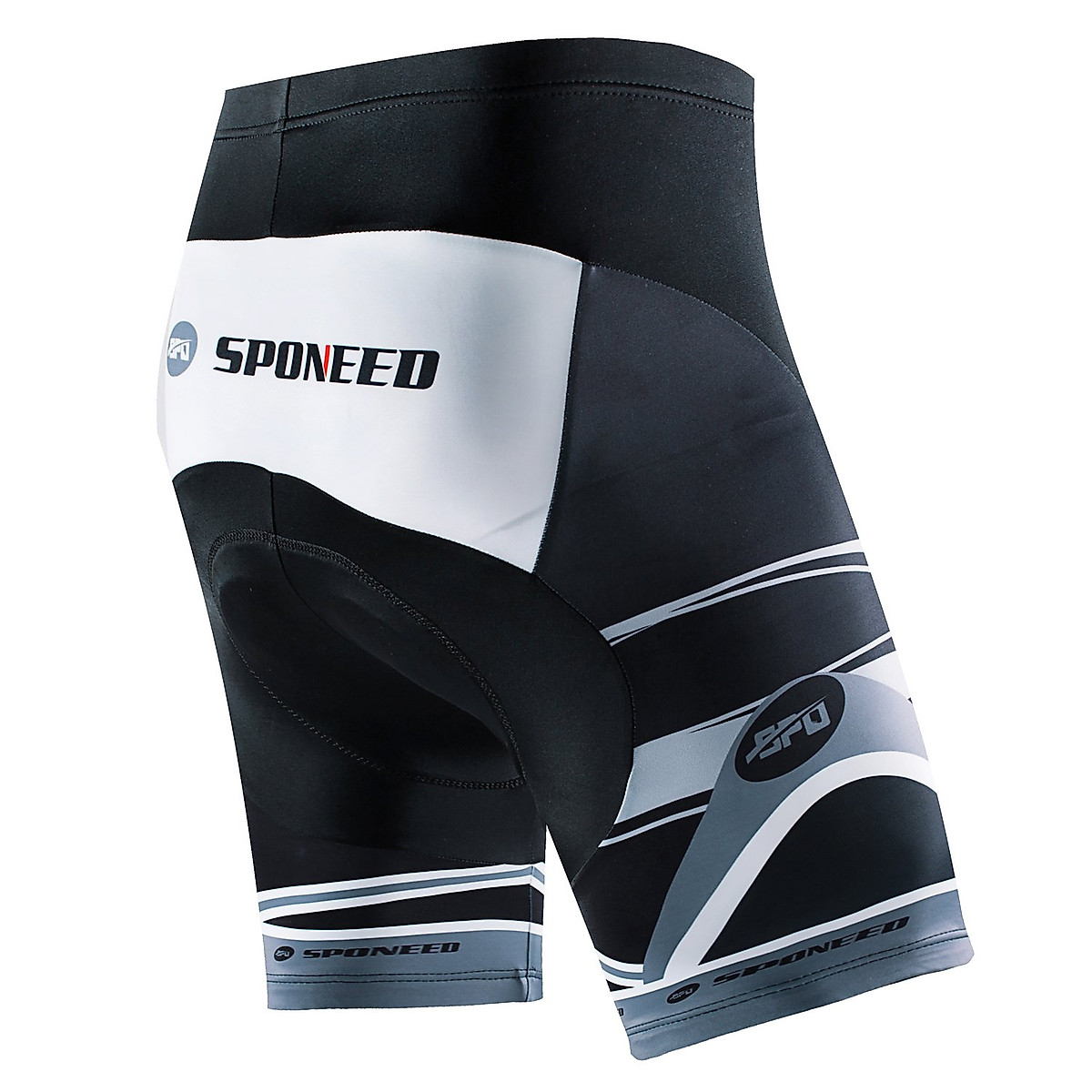 Padded Bike Shorts Men's Cycle Underwear with Padding Bicycle Pants Pockets-Free US XXL Gray Multi