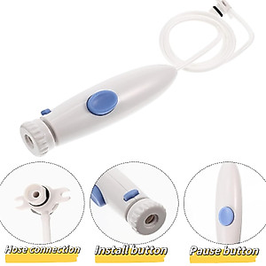 Replacement Hose and Handle Parts Compatible with Waterpik Replacement Parts - Waterpik Water Flosser WP-100 WP-140 WP-150 WP-900 Series Oral Irrigator, Oral Hygiene Accessories