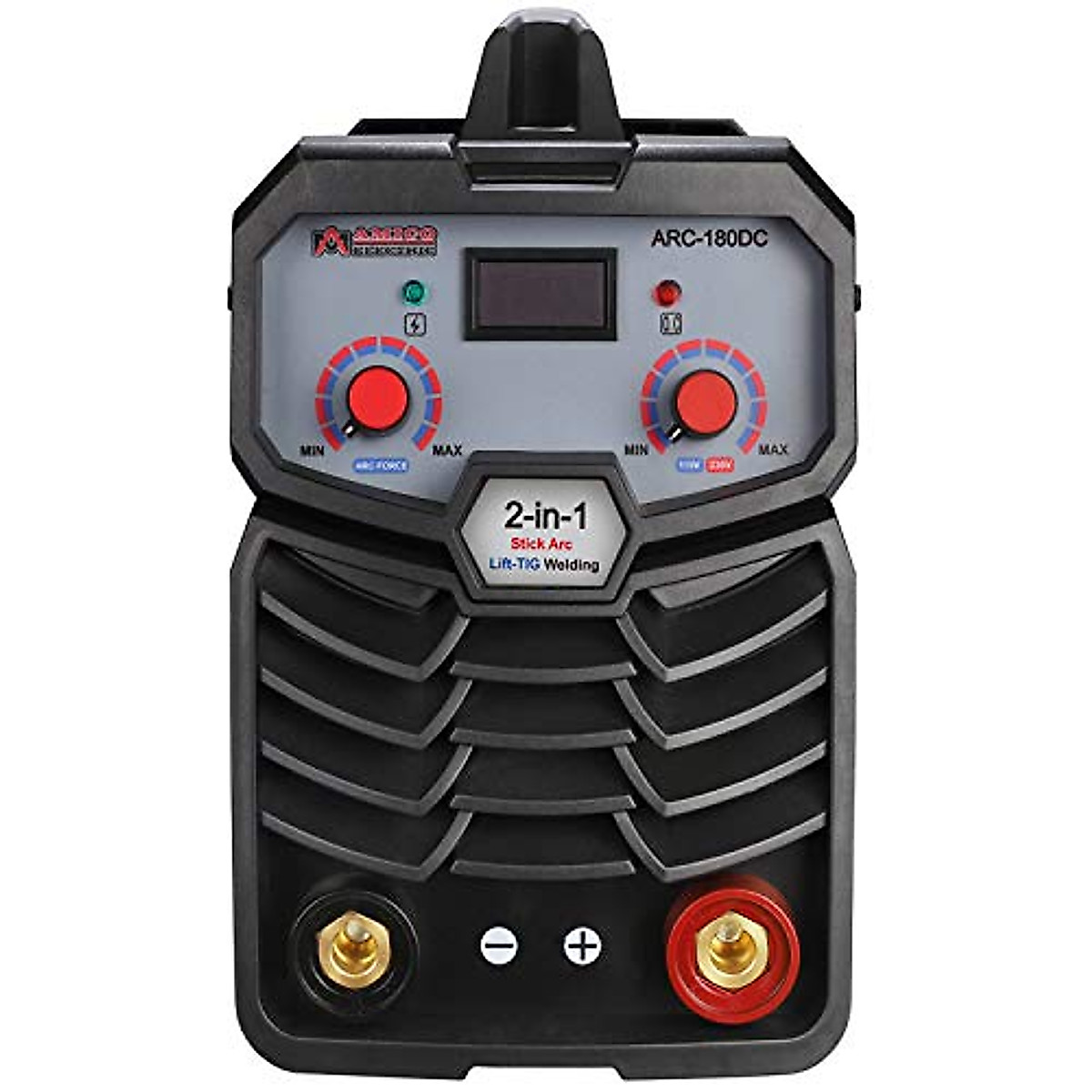 Amico ARC-180DC, 180 Amp Stick/Lift-TIG Welder, 100-250V Wide Voltage, 80% Duty Cycle, Compatible with all Electrodes