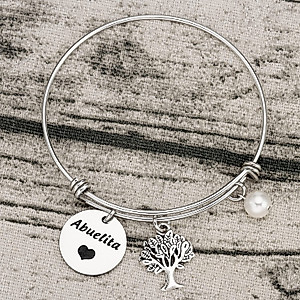 AHAETH Abuelita Gifts Bracelet for Women in Spanish Jewelry Abuela Present Best Abuelita ever Bracelets Abuelita Bracelet