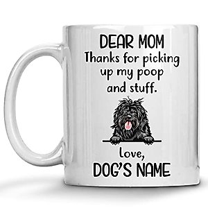 Personalized Portuguese Water Dog Coffee Mug, Custom Dog Name, Customized Gifts For Dog Mom, Mother's Day, Birthday Halloween Xmas Thanksgiving Gift For Dog Lovers Mugs