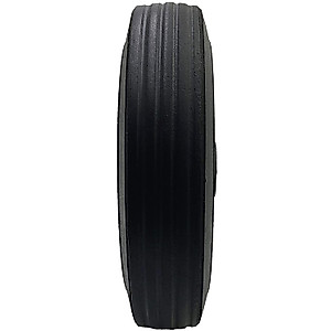 Rocky Mountain Goods Solid Rubber Hand Truck Wheel 10"- 5/8” axle Size - Flat Free Solid Rubber Replacement tire for Hand Truck, cart, Power Washer, Dolly, Compressor - 660 lbs. Load (10”) (2)