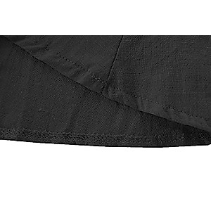 GSVIBK Baby Girls Linen Cotton Dress Halter Flutter Sleeve Casual Dress Toddler Girl Ruffle Sleeve Dress 686 Black 80