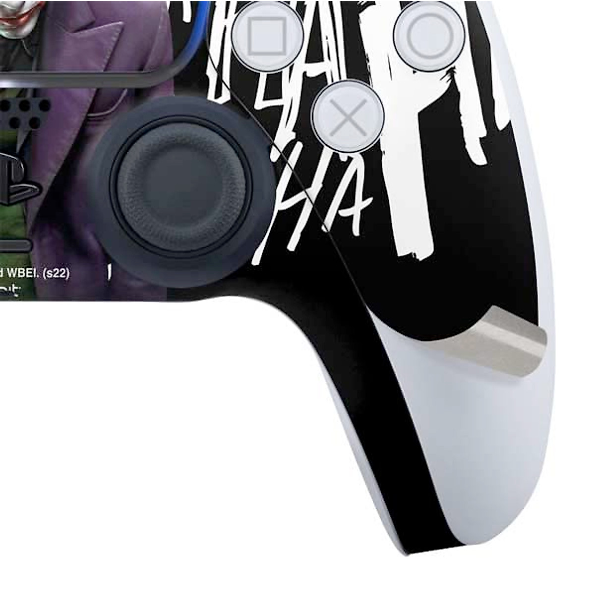 Skinit Decal Gaming Skin Compatible with PS5 and Compatible with PS5 Digital Edition DualSense Controller - Officially Licensed Warner Bros Joker The Dark Knight Design