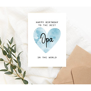 MoltDesigns Happy Birthday To The Best Opa In The World Card - Opa Birthday Card - Opa Card - Father's Day Gift - Happy Birthday Card