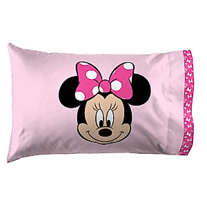 Jay Franco Disney Minnie Mouse Hearts N Love Twin Sheet Set - 3 Piece Set Super Soft and Cozy Kid’s Bedding - Fade Resistant Microfiber Sheets (Official Disney Product)