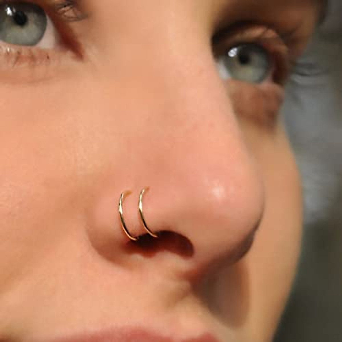 Longita Fake Nose Ring Fake Septum Fake Nose Ring Hoop Fake Nose Rings for Women Fake Nose Piercing Fake Septum Ring Fake Septum Piercing Magnetic Septum Ring