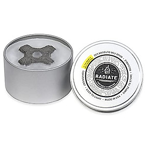 Radiate - 4 Pack Outdoor Portable Campfire - 3 Hours of Warmth and Burn Time - 4” Reusable Fire Pit for Camping, Smores, Cooking, and Picnics - Recycled Soy Wax