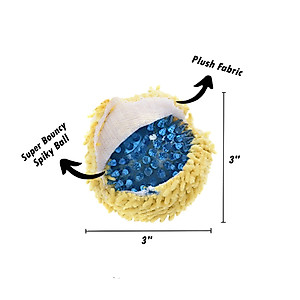 HugSmart Pet – Spiky Monster Dog Balls (3-Pack) | Plush Squeaky Ball for Dogs, Small, Medium Breeds ｜No Stuffing, Interactive Fetch, Squeaky Dog Toys for Aggressive Chewers, Designed in Canada