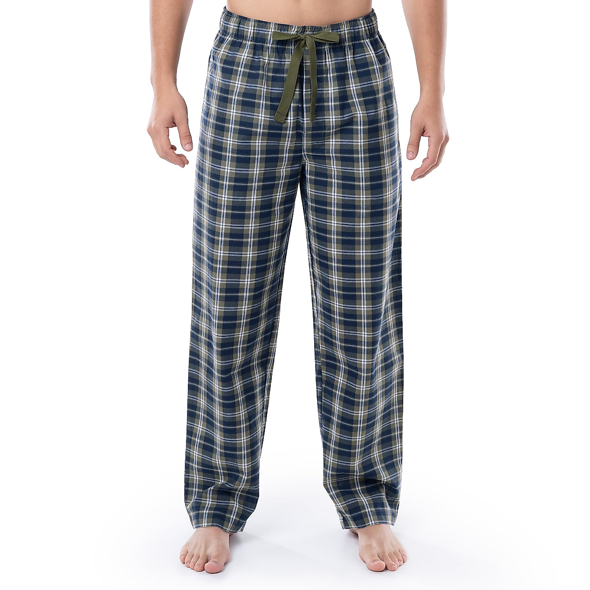 Wrangler Men's Yarn-Dyed Woven Sleep Pants, Green Plaid, XX-Large