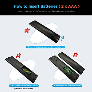 Universal Remote Control Replacement for All Vizio P-Series M-Series V-Series D-Series Smartcast Series LED LCD UHD OLED Smart TV with Shortcut Buttons Disney, Netflix, Prime Video, Hulu and More