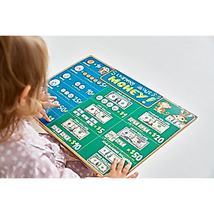 UNCLE WU Learning About Money Placemats - Early Childhood Education Materials Preschool -16 x 12 inch Waterproof Poster