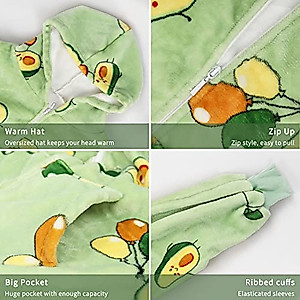 rericonq Blanket Hoodie, Oversize Hoodie Blanket Wearable For Women Man Teens,Warm Fleece Sweatshirt With Giant Pocket Thick Flannel Blanket Hooded